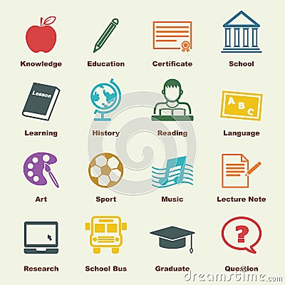 Education Elements Stock Vector - Image: 56634578