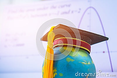 Education Graduate Study International Concept: Graduation Cap On Top ...