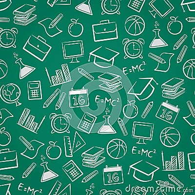 Seamless Pattern Abstract Background School Stock Vector - Illustration ...