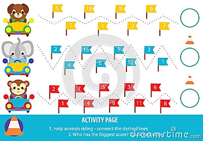 Educational Children Game. Activity Page Worksheet. Handwriting ...