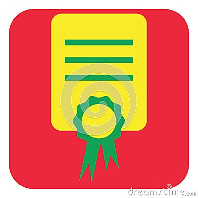 Educational Commendation, Icon Vector Illustration | CartoonDealer.com ...