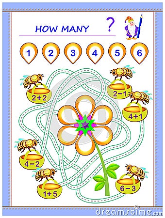 Educational Page For Children Math Book With Exercises On Addition And ...