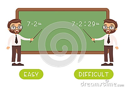 Educational Word Card With Math Sums Vector Template. Royalty-Free ...