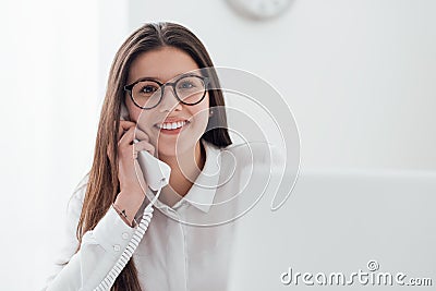 Efficient Secretary On The Phone Royalty-Free Stock Photography ...