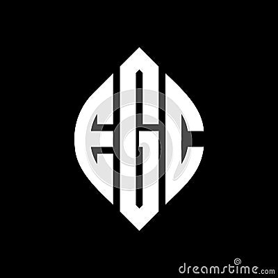 EGC Circle Letter Logo Design With Circle And Ellipse Shape. EGC ...