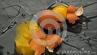 Eggs Falling on the Ground - Slow Motion Stock Video - Video of color ...