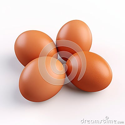 Ultra Realistic 4k Eggs: Hyper-detailed Rendering On White Background ...