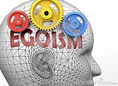 Egoism And Human Mind - Pictured As Word Egoism Inside A Head To ...
