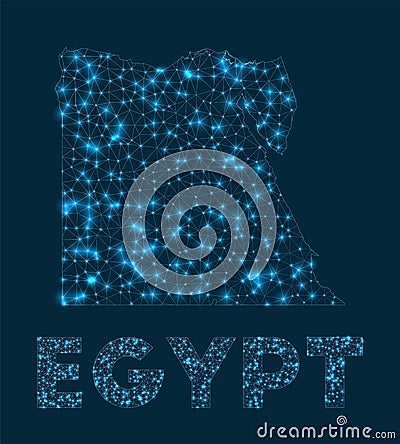 Egypt Network Map. Vector Illustration | CartoonDealer.com #197203706