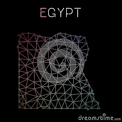 Egypt Network Map. Vector Illustration | CartoonDealer.com #93478550