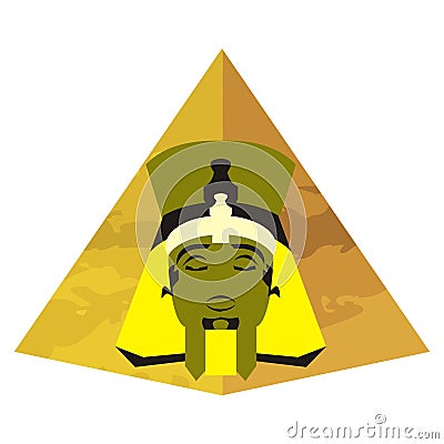Egyptian Face In One Pyramid Stock Image - Image: 2343881