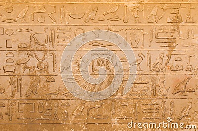 Egyptian Hieroglyphics From Saqqarah, Cairo Royalty Free Stock ...