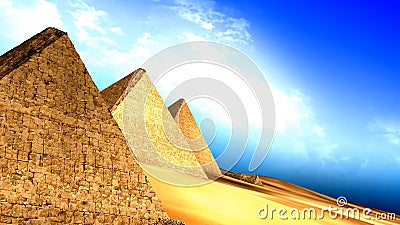Egyptian Pyramids 3d Animation. Stock Footage - Video of structure ...