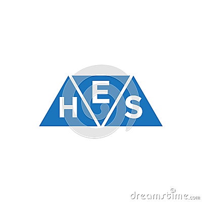 EHS Triangle Shape Logo Design On White Background. EHS Creative ...