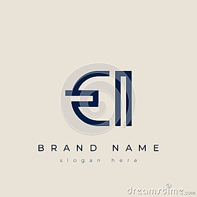 EI Alphabet Letter Icon Logo Vector Illustration | CartoonDealer.com ...