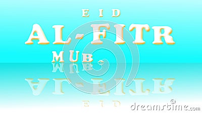 Eid Mubarak Al Fitr Text Islamic Green Screen Stock Footage - Video of ...
