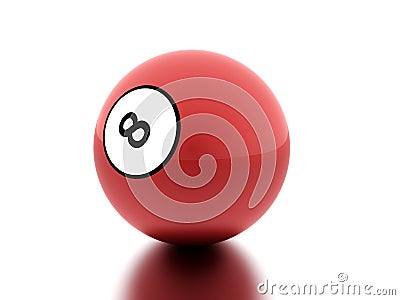 Eight Ball On A Plain White Background Stock Photography ...