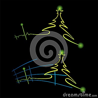 EKG Of Christmas Royalty Free Stock Photos - Image: 34789368