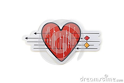 Ekg Electrodes Sticker On White Background. Generative AI Stock Image ...