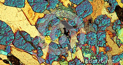 Eklogit Thin Section of Stone Under the Microscope Stock Video - Video ...