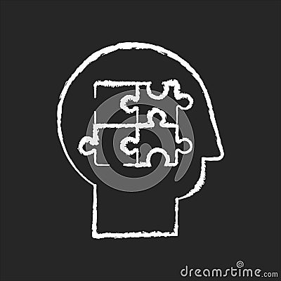 Elaboration Chalk White Icon On Black Background Cartoon Vector ...
