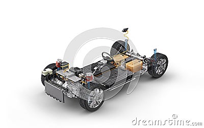 Electric Car System, Under Carriage Chassis Royalty-Free Stock ...