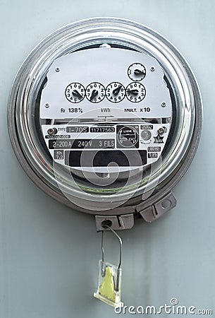 Electric Meter and Ceramic Fuse. a Device for Measuring Electric ...