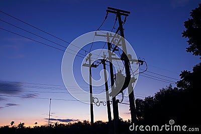 Electric Network Pillar With Transformer Royalty-Free Stock Image ...