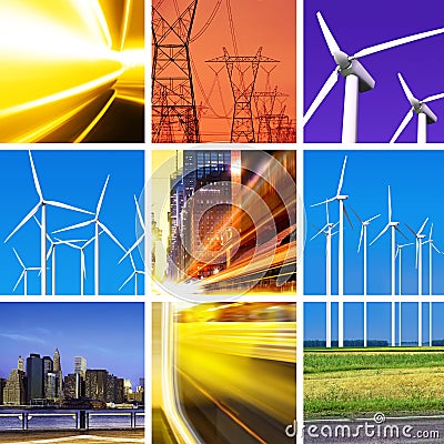 Electric Power Collage Royalty-Free Stock Image | CartoonDealer.com ...