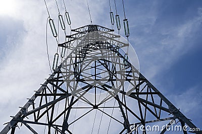 Electric Pylon Blue Sky In Background Stock Image | CartoonDealer.com ...