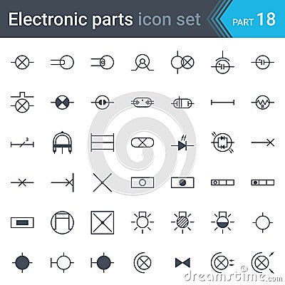 Electric Symbols Set Of Lighting Cartoon Vector | CartoonDealer.com ...