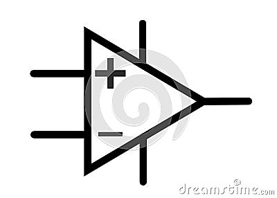An Electrical Electronic Symbol Of An Operational Amplifier Component ...