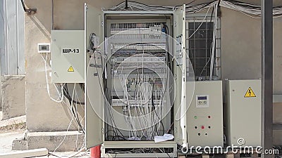 Electrical Enclosure and Switchboards with Equipment in Box Stock Video ...