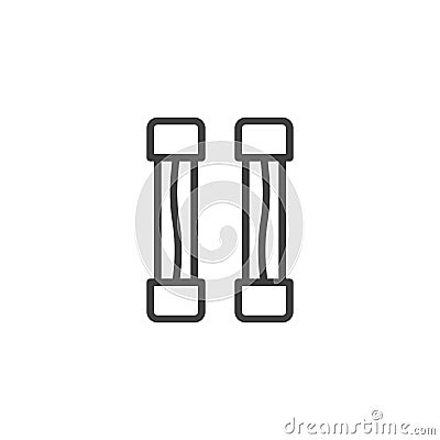 Electrical Fuse Line Icon Royalty-Free Cartoon | CartoonDealer.com ...