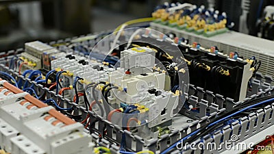 Electrical Modules, Switches, Relays and Cables are Mounted on the ...