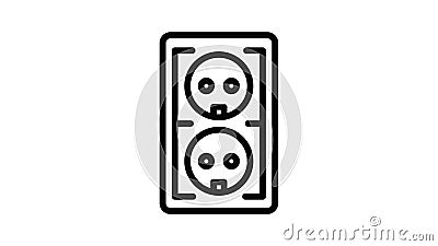 Electrical Outlet Icon Animation Stock Video - Video of outlet ...