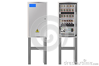 Electrical Panel With Magnetic Contactor Vector Illustration ...