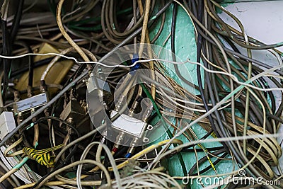 Electrical Panel, A Mess Of Wires Stock Photo | CartoonDealer.com ...