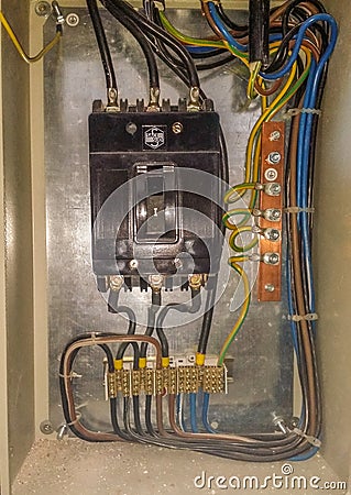 Electrical Panel Start Or Stop Electricity Editorial Image ...