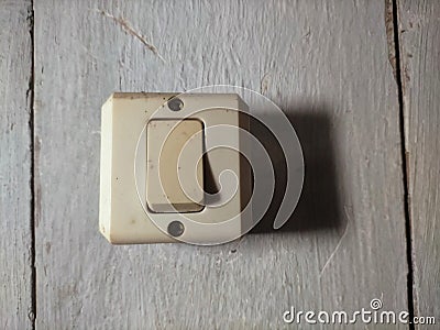 Electrical Switch Stick On The Wood Wall. Royalty-Free Stock ...