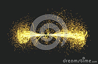 Electricity Lighting Effects. Array With Dynamic Particles Cartoon ...