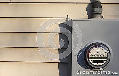 Electricity Meter On House Stock Image - Image: 17243171