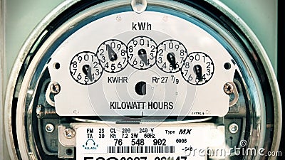 Electricity Meter (Time-lapse) Loop Stock Video - Video of measuring ...