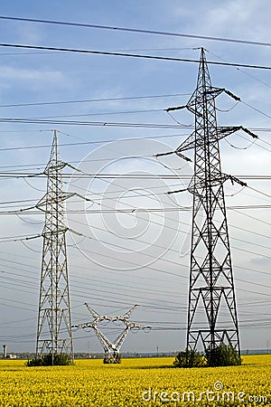 Electricity poles stock photo. Image of conductor, force - 9077140