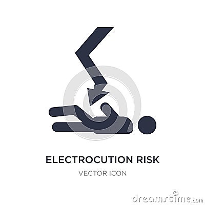 Electrocution Risk Icon On White Background. Simple Element ...