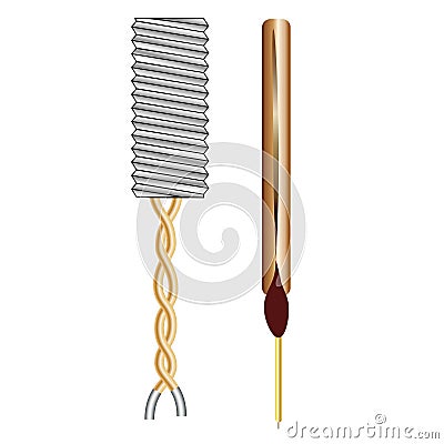 Electrodes Copper Or Silver With Twisted Wire Plus And Minus Ends ...