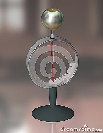 An Electrometer. Electrical Instrument For Measuring Electric Charge Or ...
