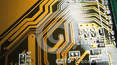 Electronic Circuit Blur. Blur Electronic Circuit Close Up Computer ...