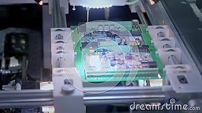 Electronic Circuit Board Production. Automated Circut Board Machine ...