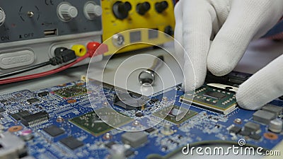 Electronic Circuit Board Testing and Repair Stock Video - Video of ...